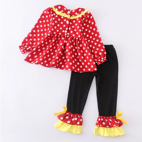 Matching Sets | Boutique Minnie Mouse Girls Smocked Embroidered Tunic ...